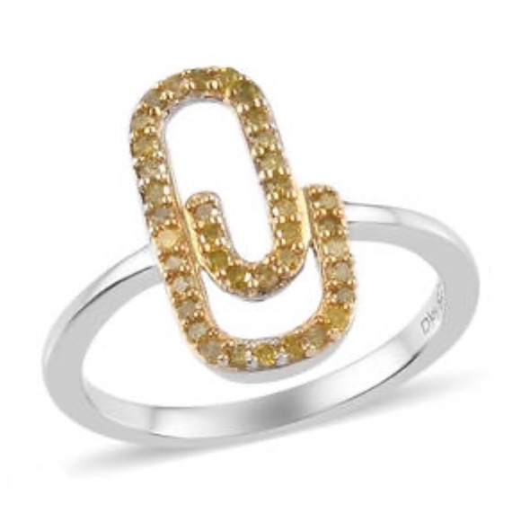 Jewelry | Nwt Paperclip Gen Yellow Dia Ring | Poshmark